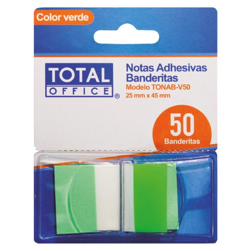 Nota Adhesiva Banderita Verde Total Office | OPTIVOSA MAYOREO – Optivosa