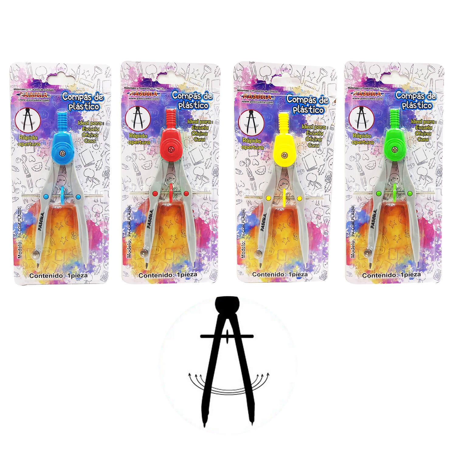 Compas de Precisión de Plástico Blister Pascua | OPTIVOSA MAYOREO ...